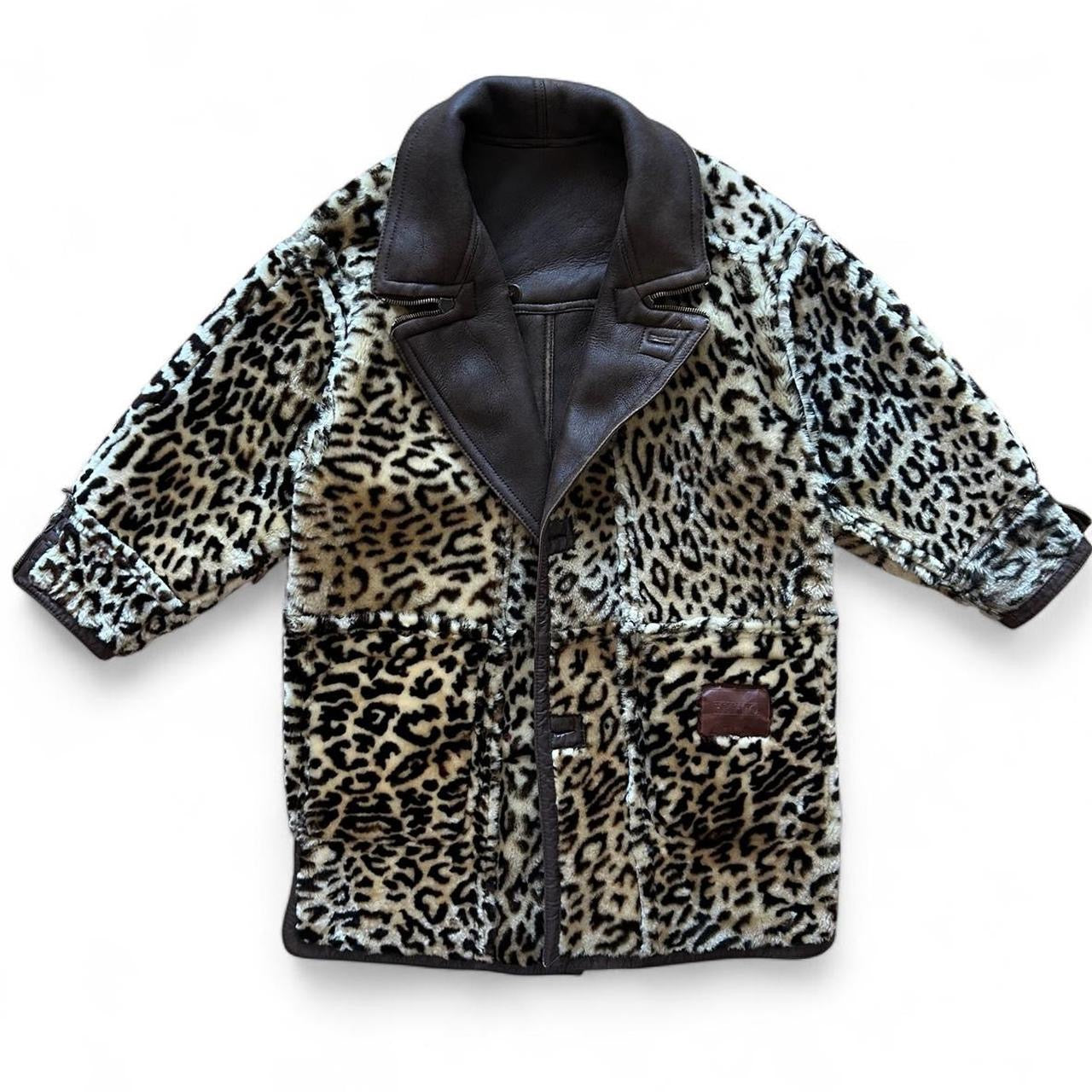 Vintage reversible leopard shearling car coat – Francine
